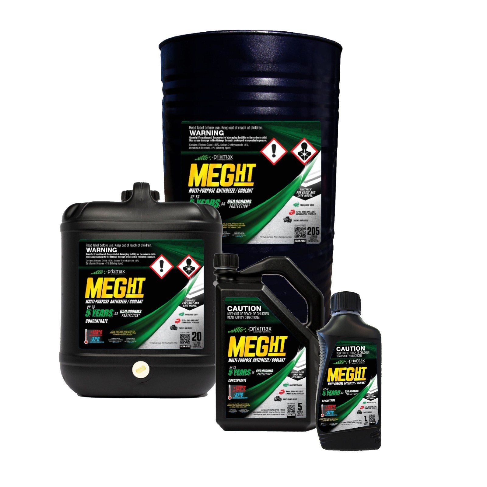 PrixMax MEG HT Long Life Universal Antifreeze Antiboil Hybrid OAT ...
